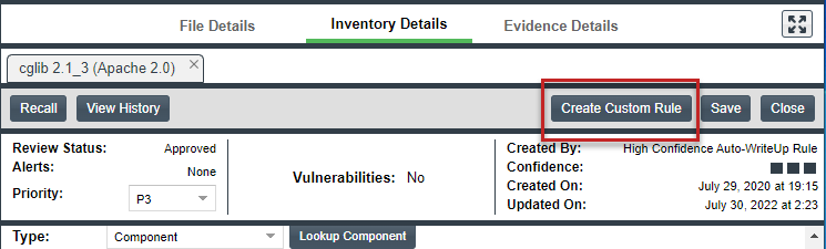 Creating a Custom Detection Rule Within Context of an Inventory Item